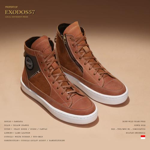 Jual Sepatu Sneakers Kulit Pria Exodos57 Samsara Yellow Orange - 36 ...