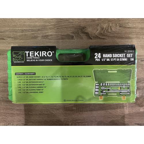 Jual TEKIRO Kunci Sock Set 24 pcs 1/2" DR 12 PT Hand Socket Set SC ...