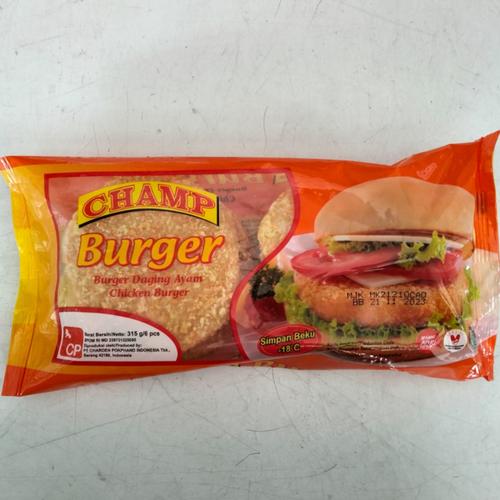 Jual Champ Burger Chicken / Champ Burger Daging Ayam 315 Gr - Kota ...