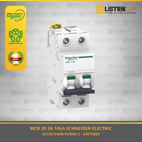 Jual MCB SCHNEIDER iC60N 2P 2A 6kA/10kA C - A9F74202 - Jakarta Timur ...