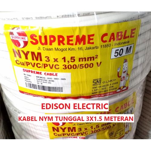 Jual Kabel NYM 3x1.5 SUPREME Tunggal Per Meter / Eceran 3x1.5MM / 3x1.5 MM - Kota Makassar ...
