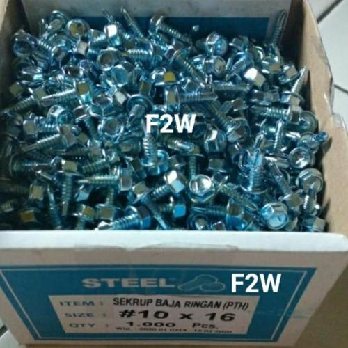 Jual #10X16 BAUT BAJA RINGAN PUTIH 10X16 L STEEL SEKRUP ROOFING BAJA ...