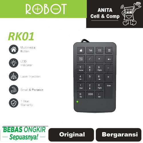 Jual ROBOT RK01 WIRED NUMERIC KEYPAD BLACK KEYBOARD NUMERIC MULTIFUNGSI ...
