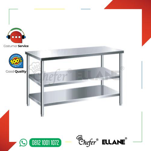 Jual Terima Custom Meja Work Table Body Stainless Steel (2 Under Shelf ...