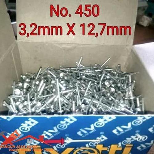 Jual BJ PAKU RIVET BLIND RIVET 450 SIZE 3.2 x 12.7MM PAKU KELING ...