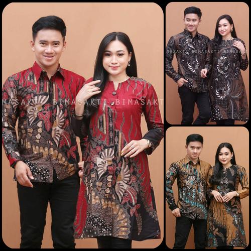 Jual Batik couple kemeja tunik terbaru - baju batik sarimbit - kmj MT ...