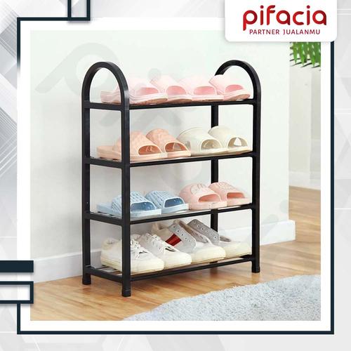 Jual Rak Tempat Sepatu Sandal 4 Susun Plastik Organizer Shoes Rack ...