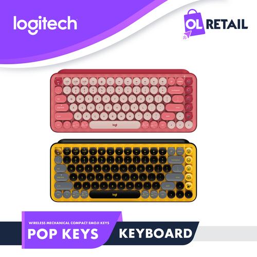 Jual Logitech POP Keys Keyboard Wireless Mechanical Compact Emoji Keys ...