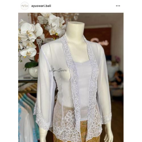 Jual Ayu Swari Kebaya Modern ~ Motif Kupu Pucuk Full Payet | Broken ...