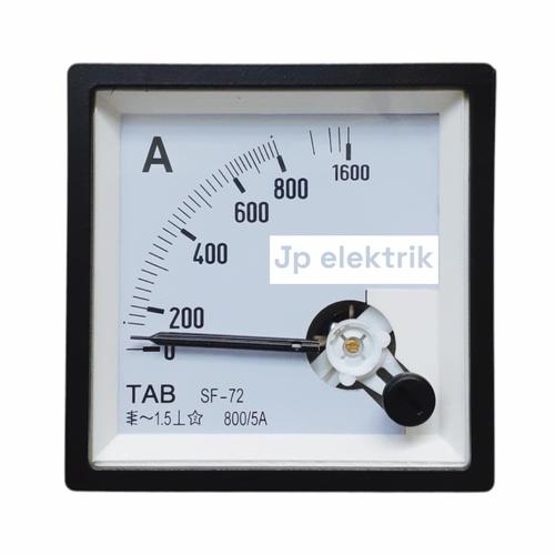 Jual Ampere Meter 800/5A AC 72x72 Ampere Meter Analog Via CT - Jakarta ...
