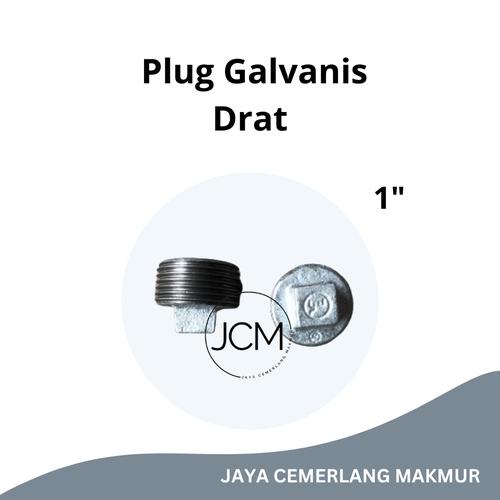 Jual Plug Galvanis Besi 1" Inch Drat / Pluk Drat Luar Gip Galvanis 1 ...