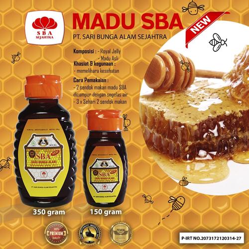 Jual Madu SBA asli / Madu Murni /Royal Jelly / botol fliptop - 150 gram ...