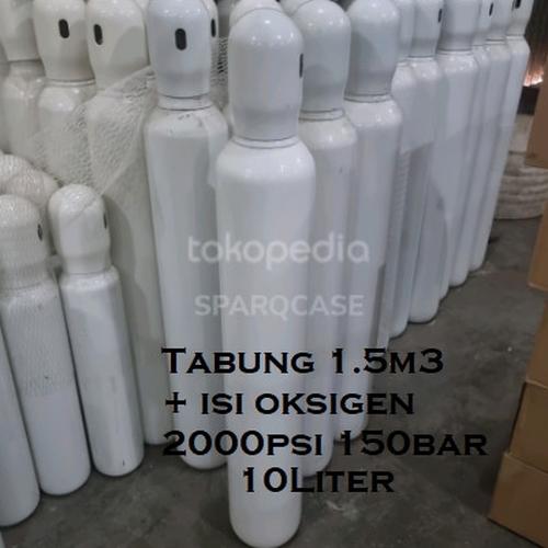 Jual Tabung Oksigen 1.5 M3 (10L) Brikut isi O2 - [2000PSI] . TABUNG ...