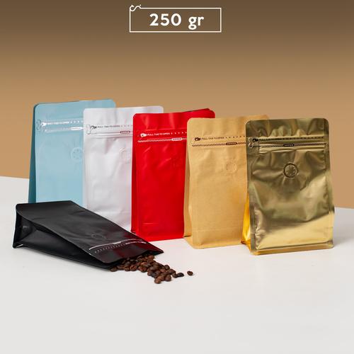 Jual Standing Pouch Coffee Bean Bag 250 gram - Packaging Kopi Valve ...