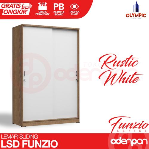 Promo OLYMPIC LEMARI PAKAIAN / BAJU SLIDING LSD FUNZIO [ODENPAN] - White - Rustic - Kota ...