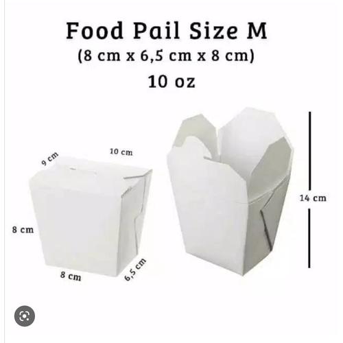 Jual Paper rice box food pail medium large lunch takeaway Dus rice box ...