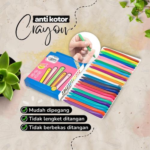 Jual Magic Crayon Lab warna cerah Anti Kotor isi 36 pcs alat mewarnai ...
