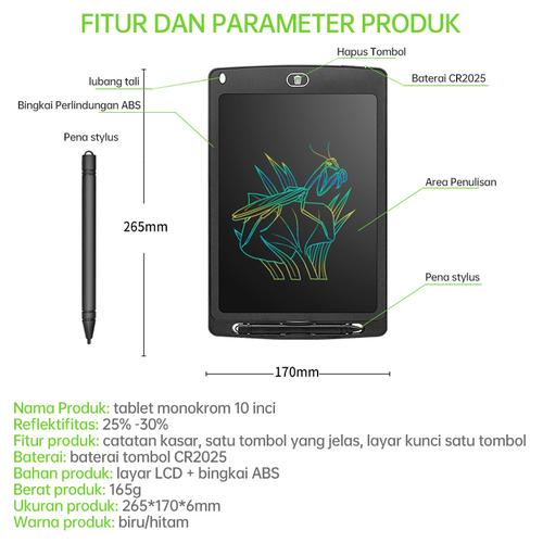 Jual LCD Drawing Tablet Writing Tablet Papan Tulis Board warna-warni ...