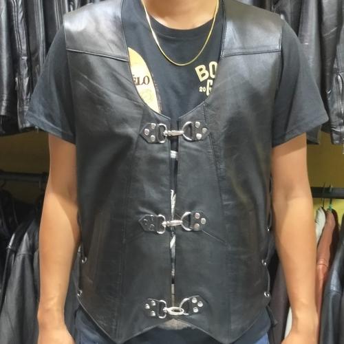 Jual rompi kulit asli rompi biker rompi motor - Hitam, S - Kab. Bandung ...