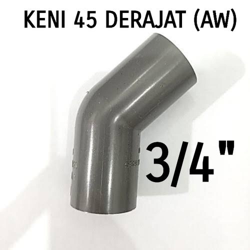 Jual Keni 45 derajat 3/4 inch AW Elbow Knee Kenie L Knie 45 x 3/4" inch ...