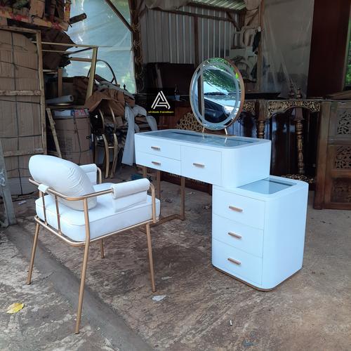 Jual meja rias minimalis lampu led sensor sentuh meja modern - Kab ...