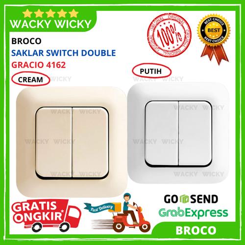 Jual Saklar Engsel Broco Double Switch Inbow IB GRACIO (4162) Tanam ...