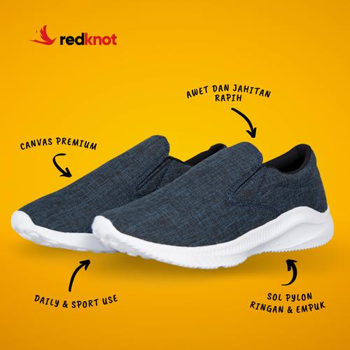 Promo Redknot Miter Navy Sepatu Slip On Pria Murah - Biru, 41 - Jakarta Timur - Redknot | Tokopedia