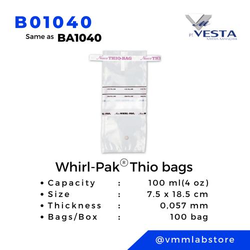 Jual NASCO | WHIRLPAK - B01040 | Sterile sampling bag | Thio Bag | 100 ...