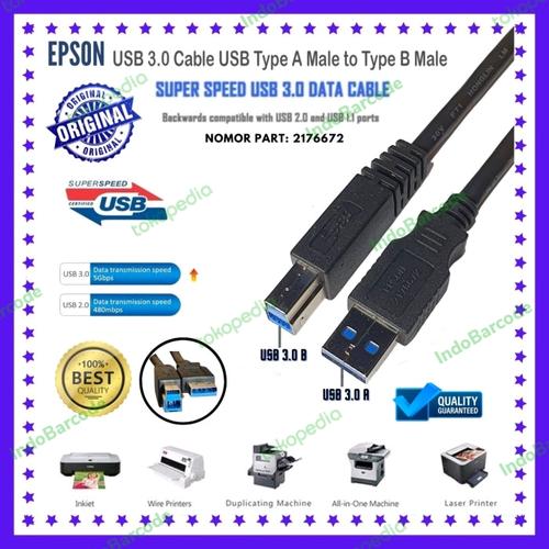 Jual Epson Kabel Data USB 3.0 Type A to Type B for Printer External ...