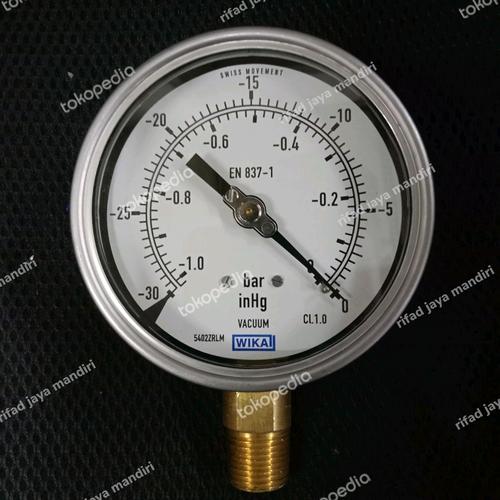 Jual vacuum pressure gauge wika 30 inHg stainless kuningan Size 4 inch - Jakarta Barat - rifad ...