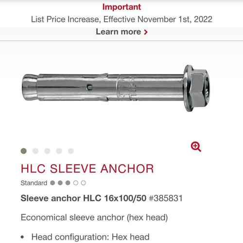Jual HILTI DYNABOLT M16 X 100MM SLEEVE ANCHOR - Jakarta Barat - Mr Baut ...