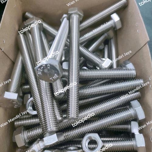 Jual Baut mur fuldrat ss304 m12 x 200 mm stainless 304 - Jakarta Pusat ...