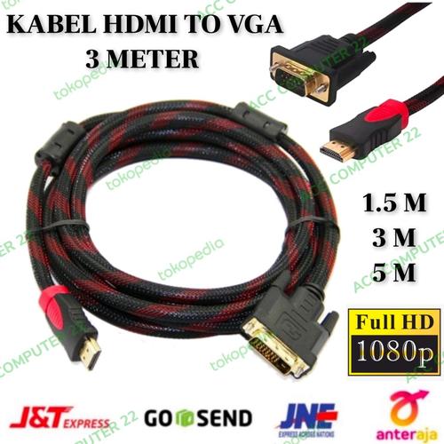 Jual kabel hdmi to vga bable hdmi to vga 1,5 meter - panjang 5m - Kota Depok - BMS AKSESORIS ...