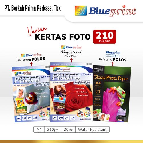 Jual Kertas Foto A4 BLUEPRINT Glossy Photo Paper 210 Micron VARIAN ...