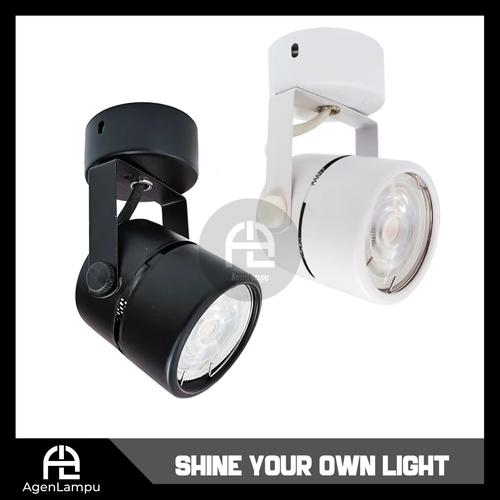 Jual KAP LAMPU PLAFON FITTING MR16 LED SOROT SPOTLIGHT BULAT 7 WATT ...