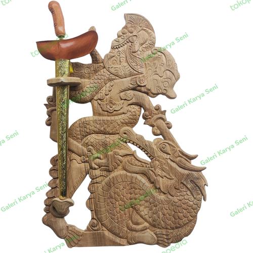 Jual Blawong Keris Ukir Wayang Werkudara Bima Suci Kayu Jati Mentahan ...