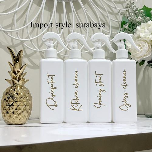 Promo Botol PUTIH KOTAK SPRAY 500ml GOLD NEW aesthetic laundry room ...