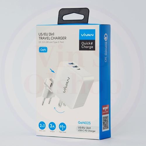 Jual Charger Vivan GaN02s 3A 65w QC 3.0 Fast Charging / Vivan GaN 02s ...