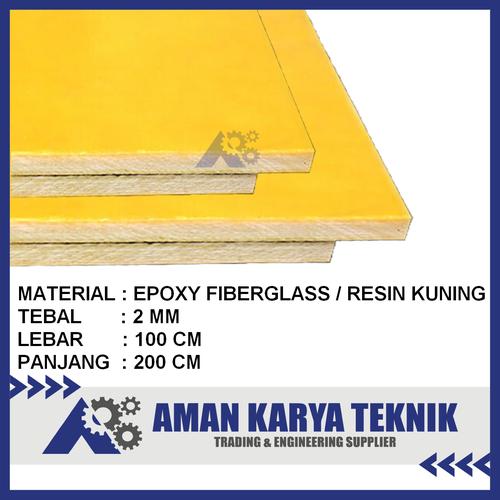 Jual Resin Kuning Lembaran ( Epoxy Fiberglass Sheet ) 2 mm x 100 x 200 ...