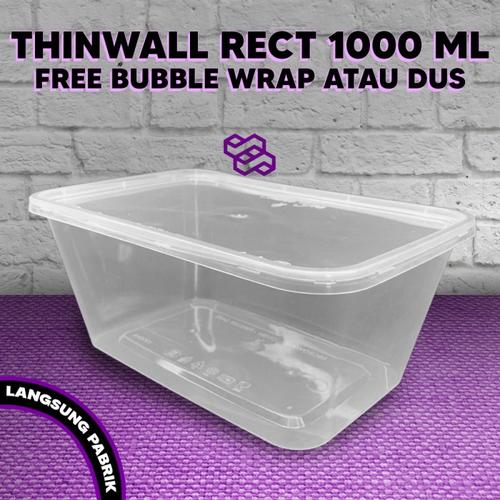 Jual Thinwall 1000ml isi 25 pcs /kotak makan plastik 1000 ml / kotak ...