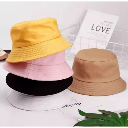 Jual Topi Bucket Polos / Bucket Hat Pria Wanita Dewasa Gaya Korea ...