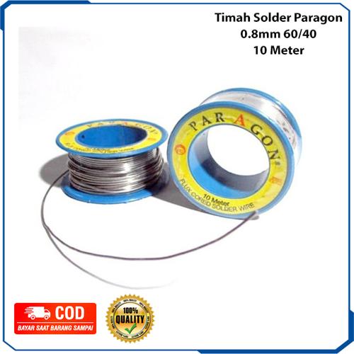 Jual Timah Solder Paragon 10 Meter Roll Kecil 0.8mm 60/40 Kawat Tenol ...