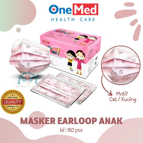 Jual Masker Medis Karet Anak Motif Onemed / Medis Earloop Onemed Isi 50 ...