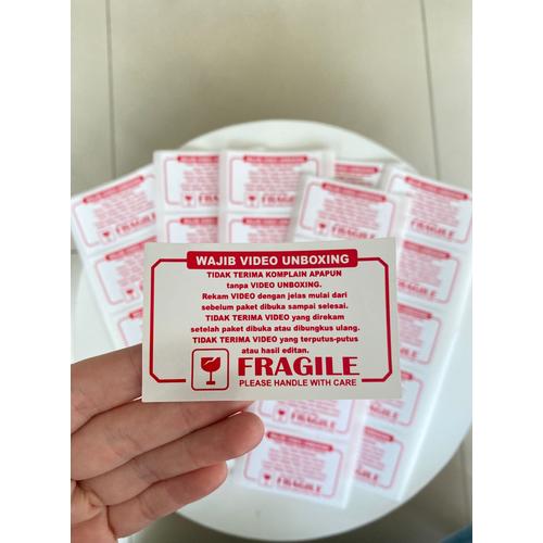 Jual Stiker Fragile dan Video Unboxing 80mm x 50mm Sheet (500 PCs ...