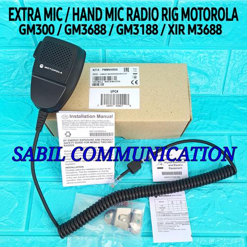 Jual PTT MIC RADIO RIG MOTOROLA XIR M3688 GM3688 GM300 GM3188 PMMN4090A ...