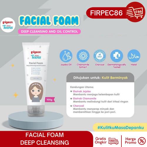 Promo PIGEON TEENS Facial Foam Deep Cleansing & Oil Control 100 ml dan ...