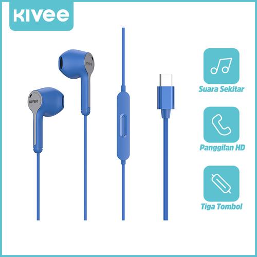 Jual KIVEE Type C Earphone Headphone with Microphone - Putih - Jakarta ...