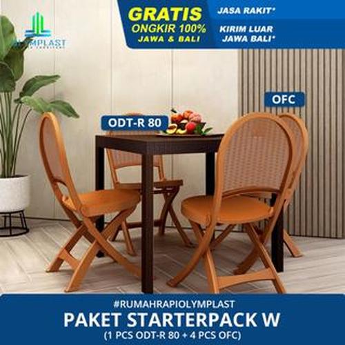 Promo Olymplast Starterpack Rumah Rapi W - Meja Makan + Kursi Lipat ...