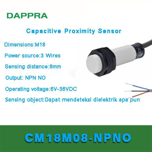 Jual M18 8MM NPN NO DC 10V Ke 36V Capacitive Proximity Sensor OC63 ...