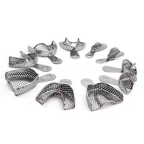 Jual Sendok cetak gigi stainless steel dental impression tray besi ...